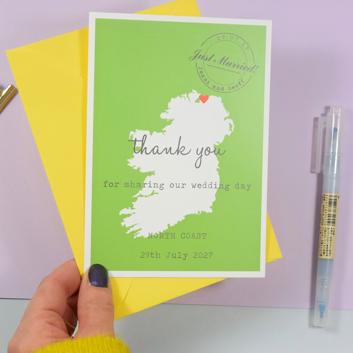Map Thank you Postcards – Paper and Inc